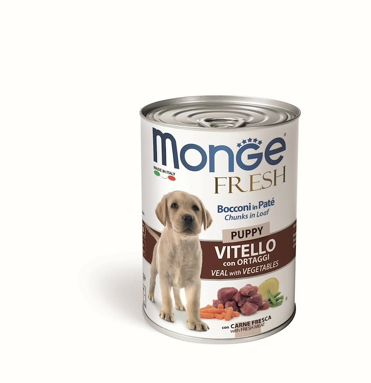 MONGE Fresh Pašteta za štence PUPPY, s govedinom i povrćem, 400g