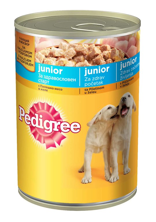 PEDIGREE Konzerva za štenad JUNIOR Piletina u želeu 400g