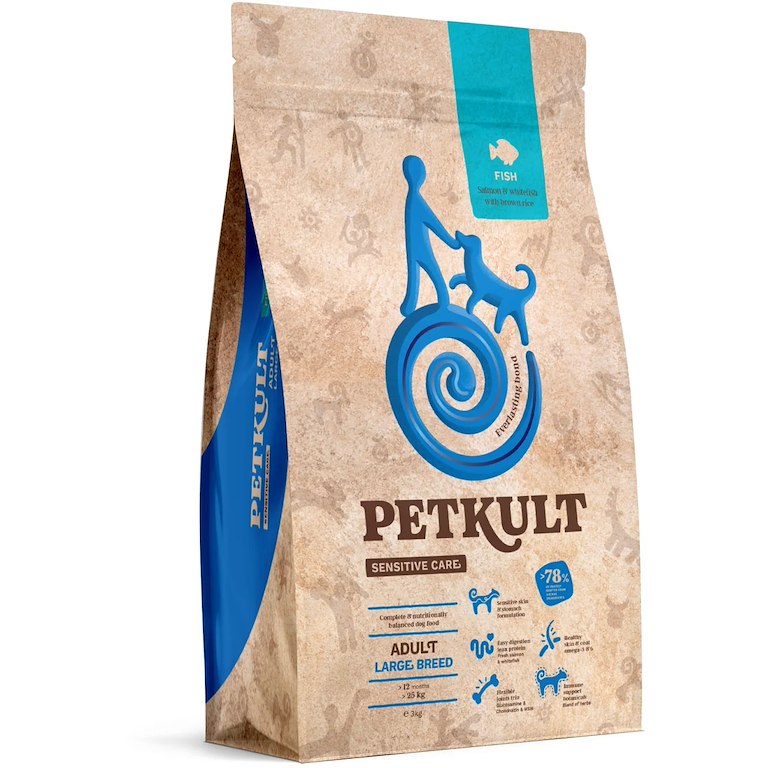 PETKULT Sensitive, losos i bela riba s pirinčem, Adult Large