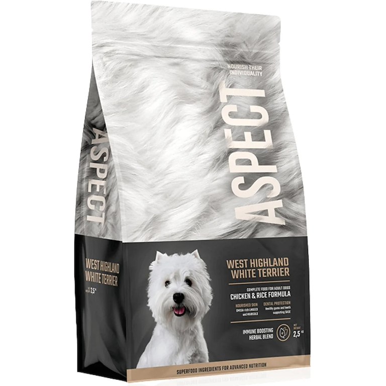 ASPECT West Highland White Terrier, s piletinom i pirinčem, 2,5kg