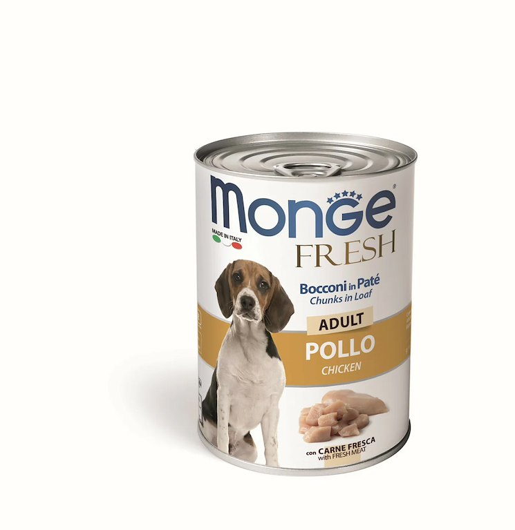 MONGE Fresh Pašteta za odrasle pse, s piletinom, 400g