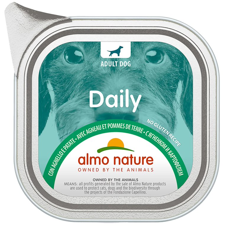 ALMO NATURE Daily Pašteta za pse s jagnjetinom i krompirom, 100g