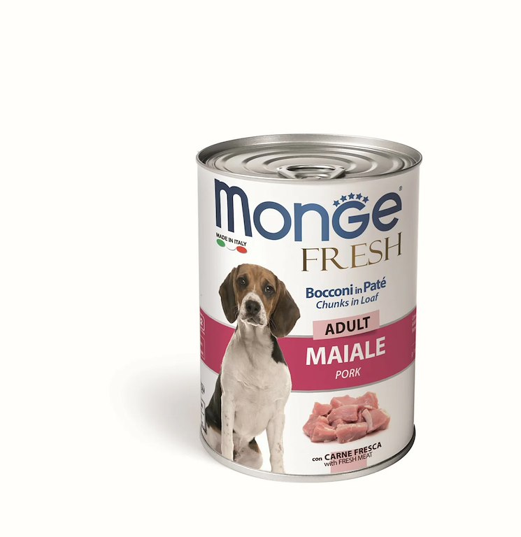 MONGE Fresh Pašteta za odrasle pse, sa svinjetinom, 400g