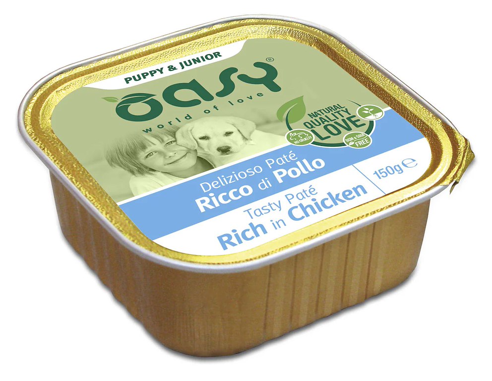 OASY Tasty Pate Pašteta za štenad PUPPY & JUNIOR s piletinom, 150g