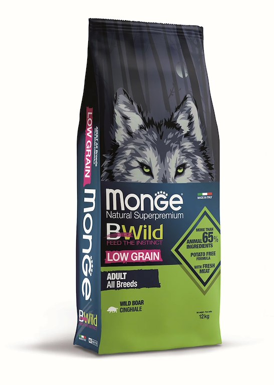 BWILD Hrana za odrasle pse Low Grain, Divlja svinja za sve rase, 12kg