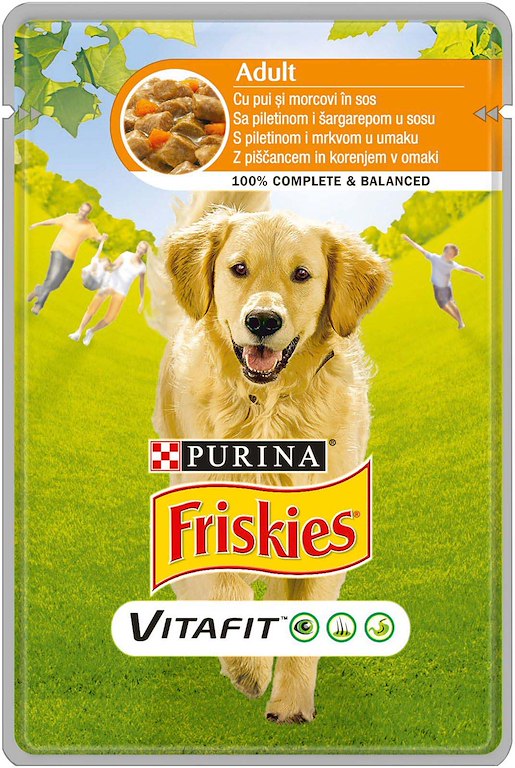 FRISKIES Kesica za pse Adult Piletina i Šargarepa u sosu 100g