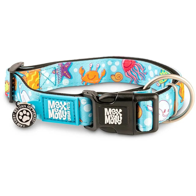 MAX & MOLLY Ogrlica za pse Smart ID Blue Ocean, S