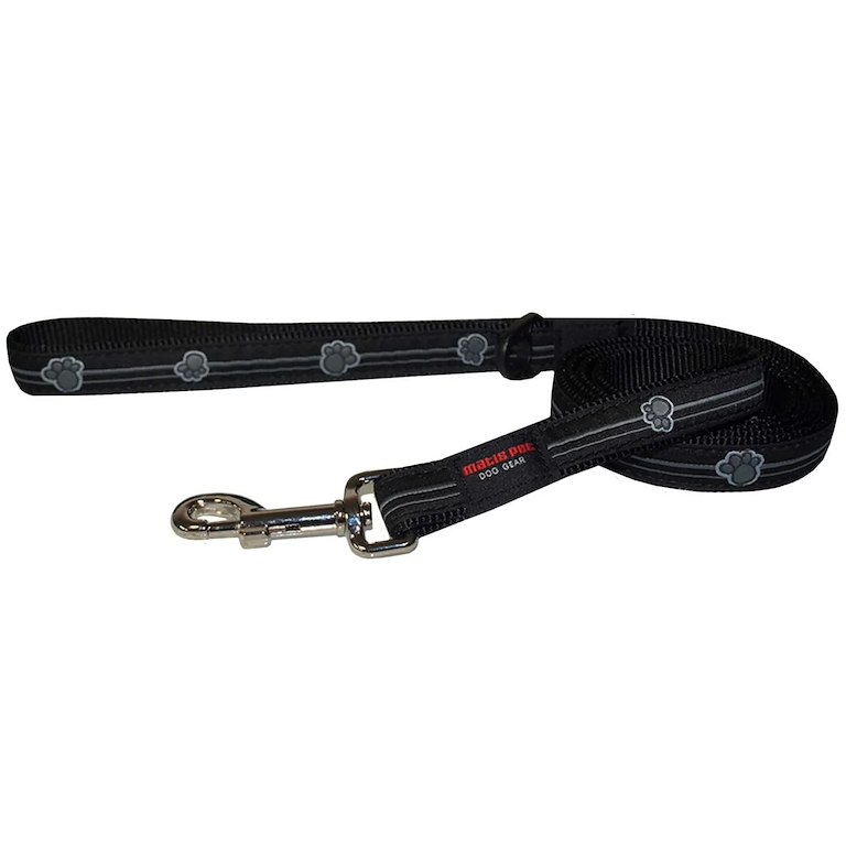 MATIS Povodac za pse MatisDesign Crni Šapa 1,5cm/140cm
