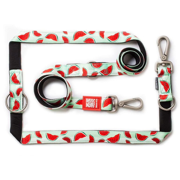 MAX & MOLLY Povodac za pse Multi-Function Watermelon, S