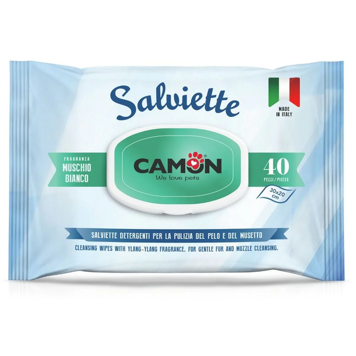 CAMON Vlažne higijenske maramice Mošus, 30x20cm, 40kom