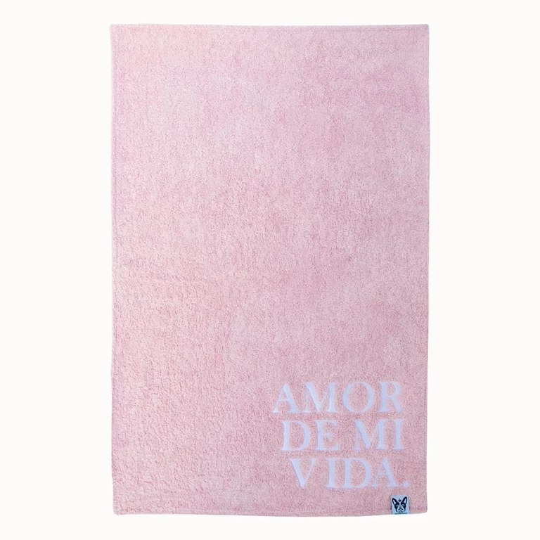 EL SHAPO Peškir za kućne ljubimce Amor de mi vida, Roze, 45x70cm