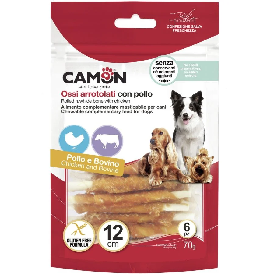 CAMON Rollie Chew Poslastica za pse Štapići s Piletinom 3kom, 17cm/140g