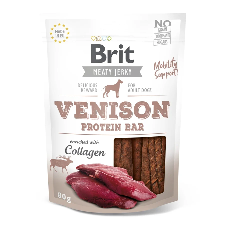 BRIT Jerky Protein Bar, proteinske pločice s divljači, 80g