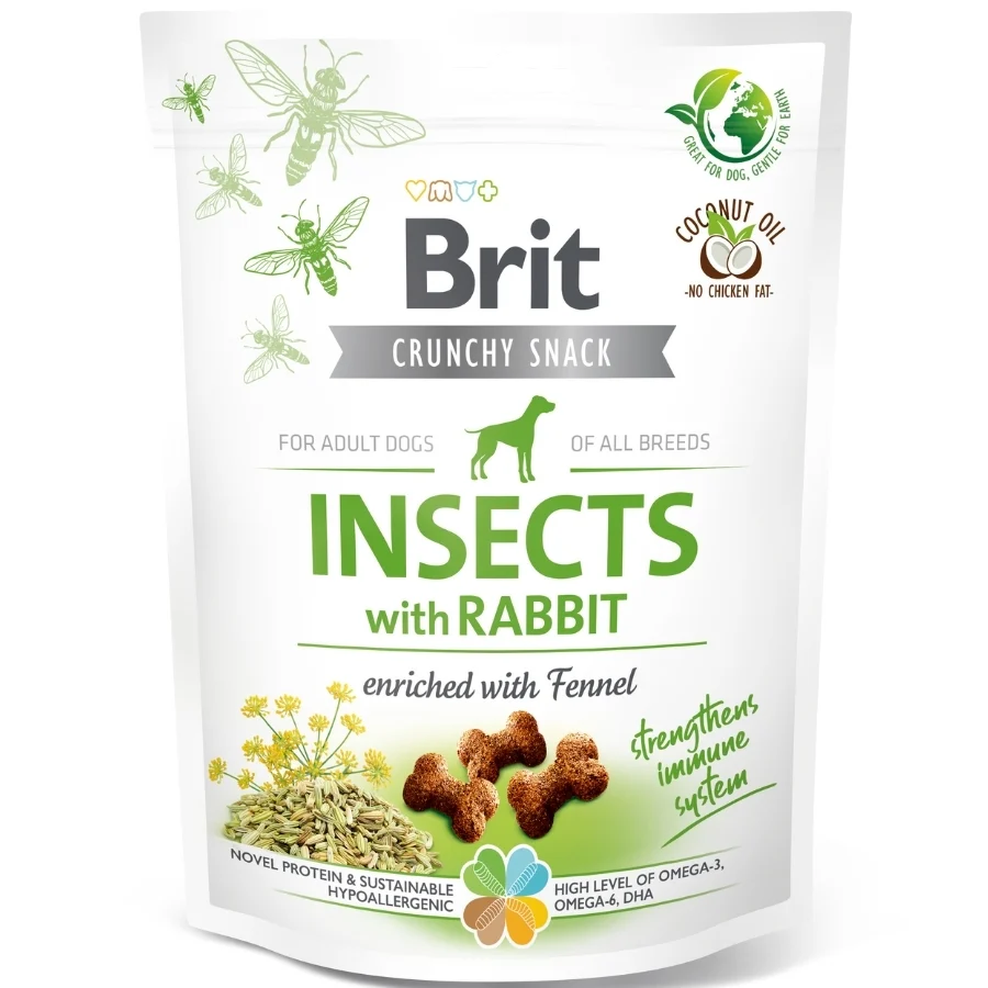 BRIT Crunchy Cracker, hrskavi kreker s insektima i zečetinom, 200g