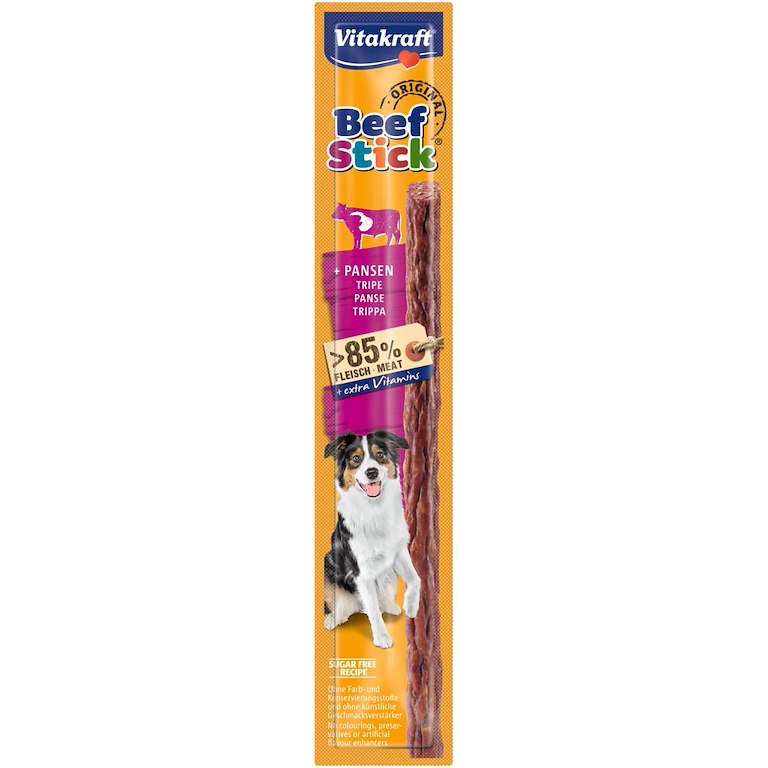 VITAKRAFT Poslastica za pse BeefStick sa škembićima 1kom, 12g