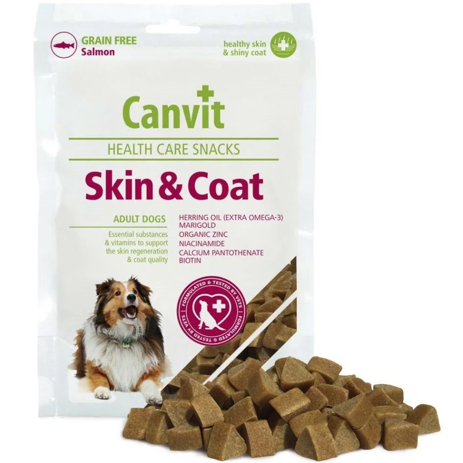 CANVIT Skin & Coat poslastica za pse s Lososom, bez žitarica 200g