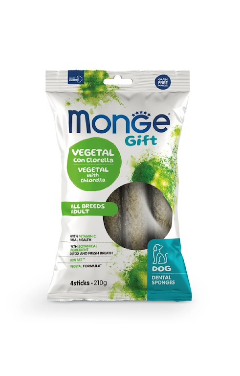 MONGE Gift Dog Poslastica za sve vrste pasa Dental Sponges, 210g