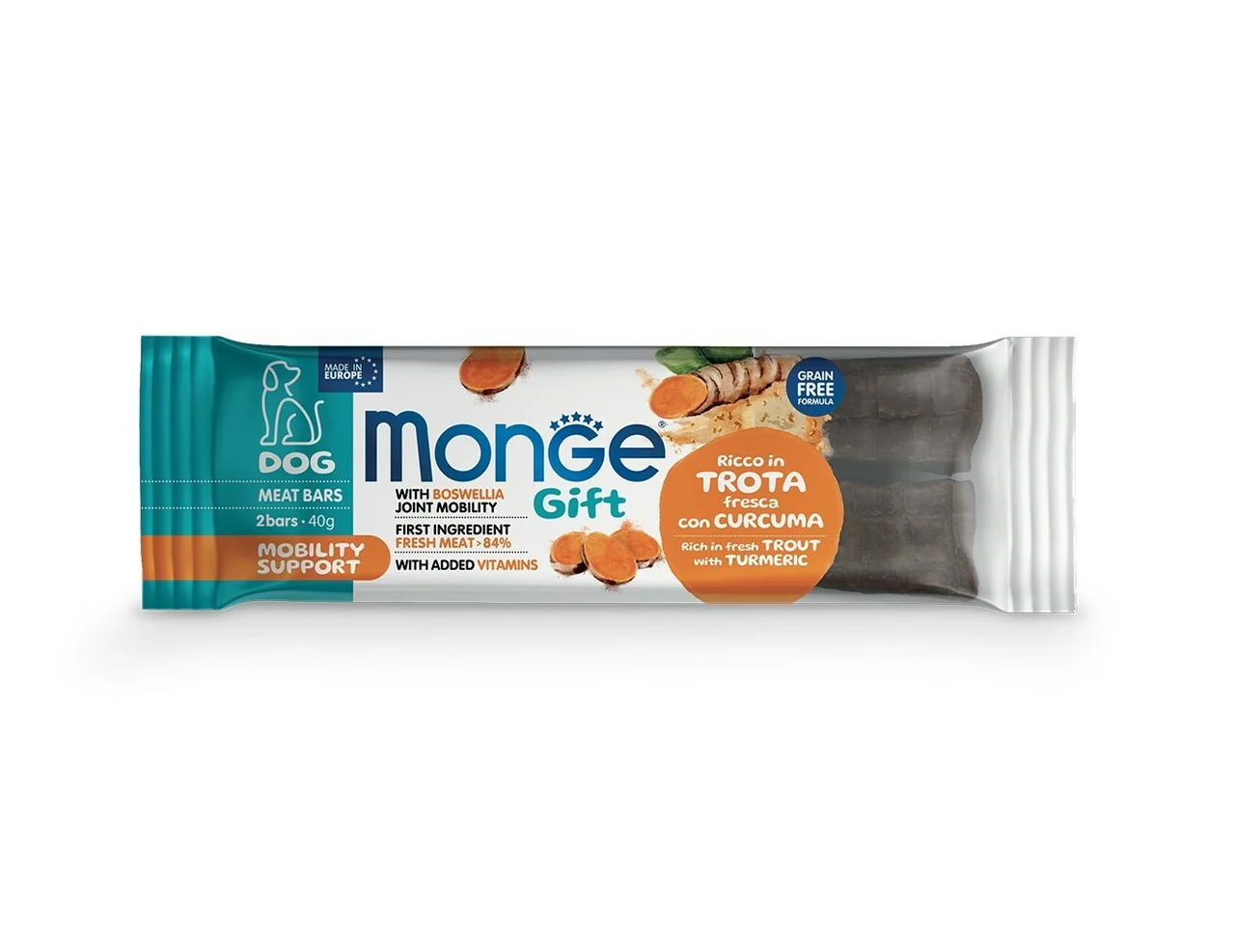 MONGE Gift Dog Poslastica za pse Mobility Support, pastrmka i Boswelia, 40g