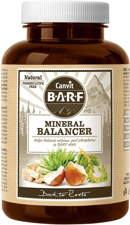 CANVIT Barf Mineral Balancer u prahu, kalcijum, za štenad i mlade pse, 260g