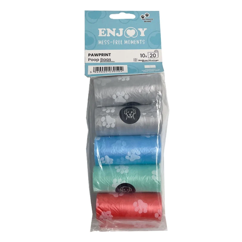 ENJOY Higijenske kesice za izmet Paw, 10 rolni x 20 kesica