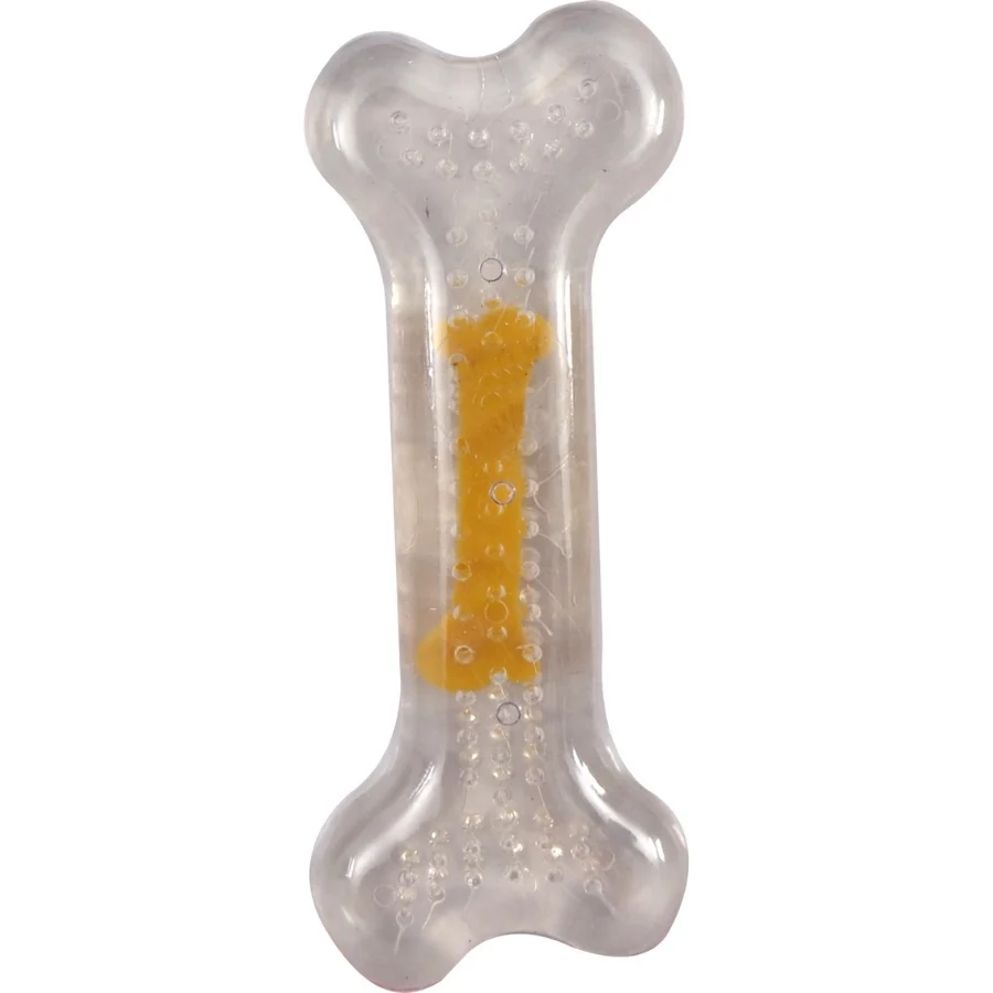 FLAMINGO Igračka za pse Kost TPR ukus Piletine 8cm