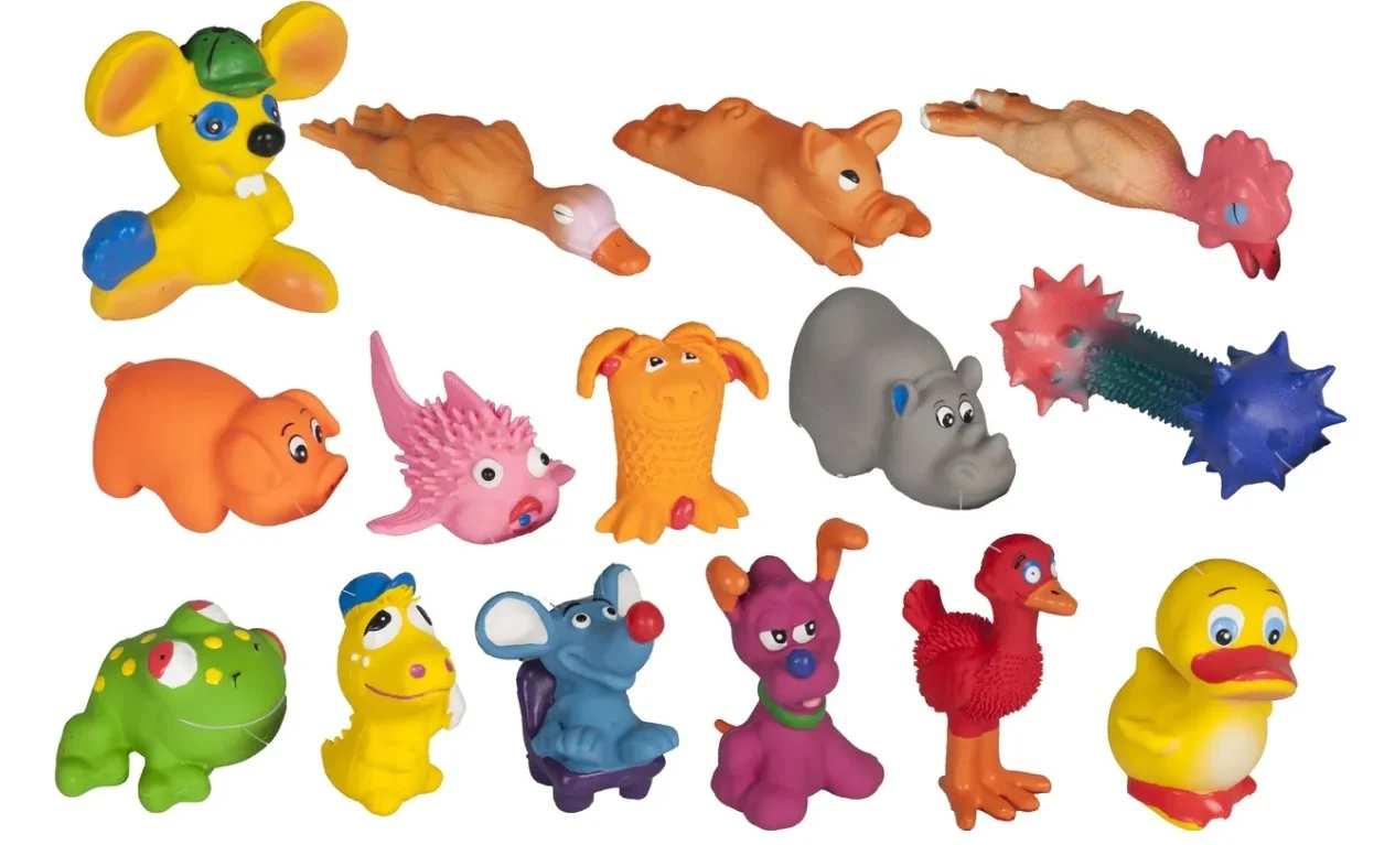 FLAMINGO Igračka za pse JoyToys latex, 6-7cm, raznih oblika