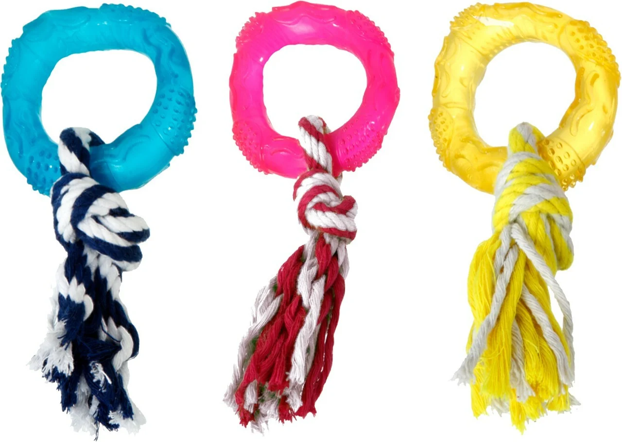 FLAMINGO Igračka za pse Krug Good4Fun plutajuća, TPR 8cm, raznih boja