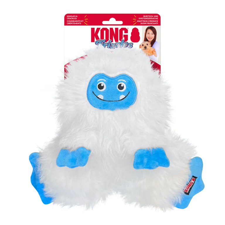KONG Igračka za pse, novogodišnja, zvučna, Jeti M/L, 22cm