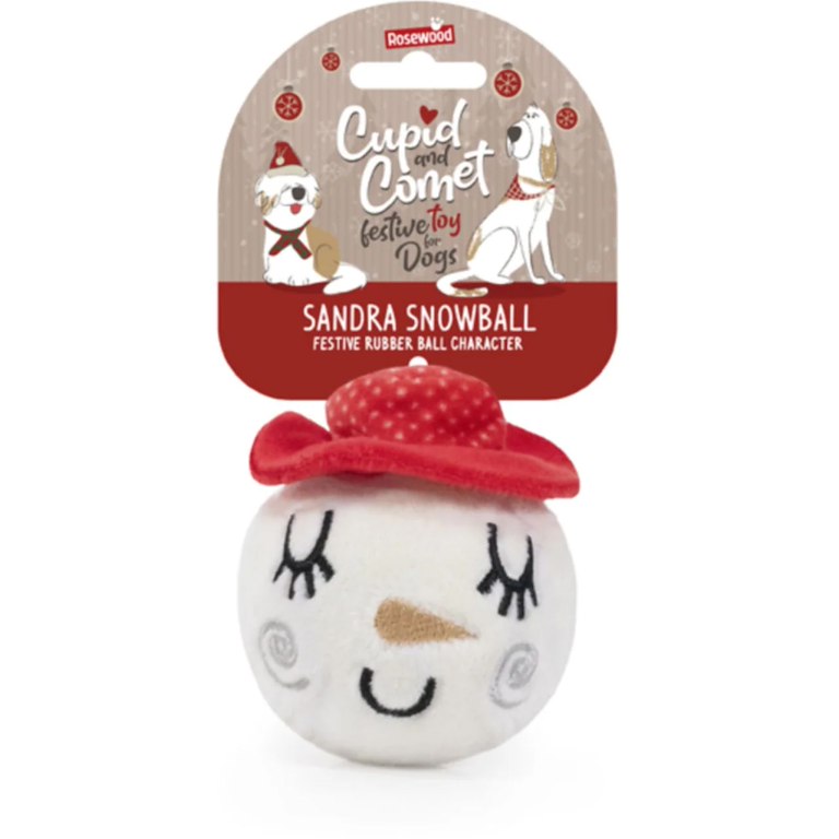 ROSEWOOD Cupid & Comet Igračka za pse Grduvica, pliš s tenis loptom, 10cm