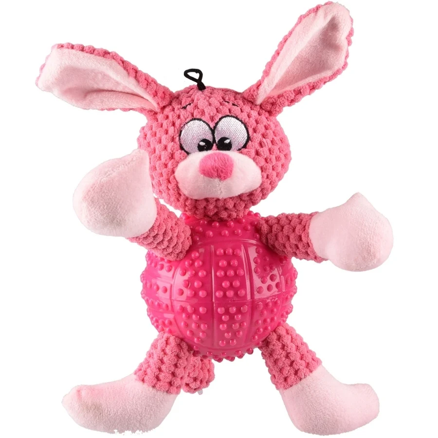 FLAMINGO Igračka za pse Zec roze 32cm, fi 9cm