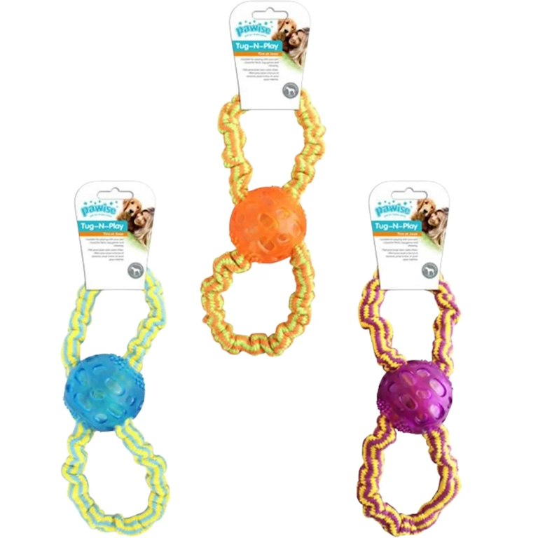 PAWISE Igračka za pse Pozetač Tug-N-Play, 30cm, raznih boja