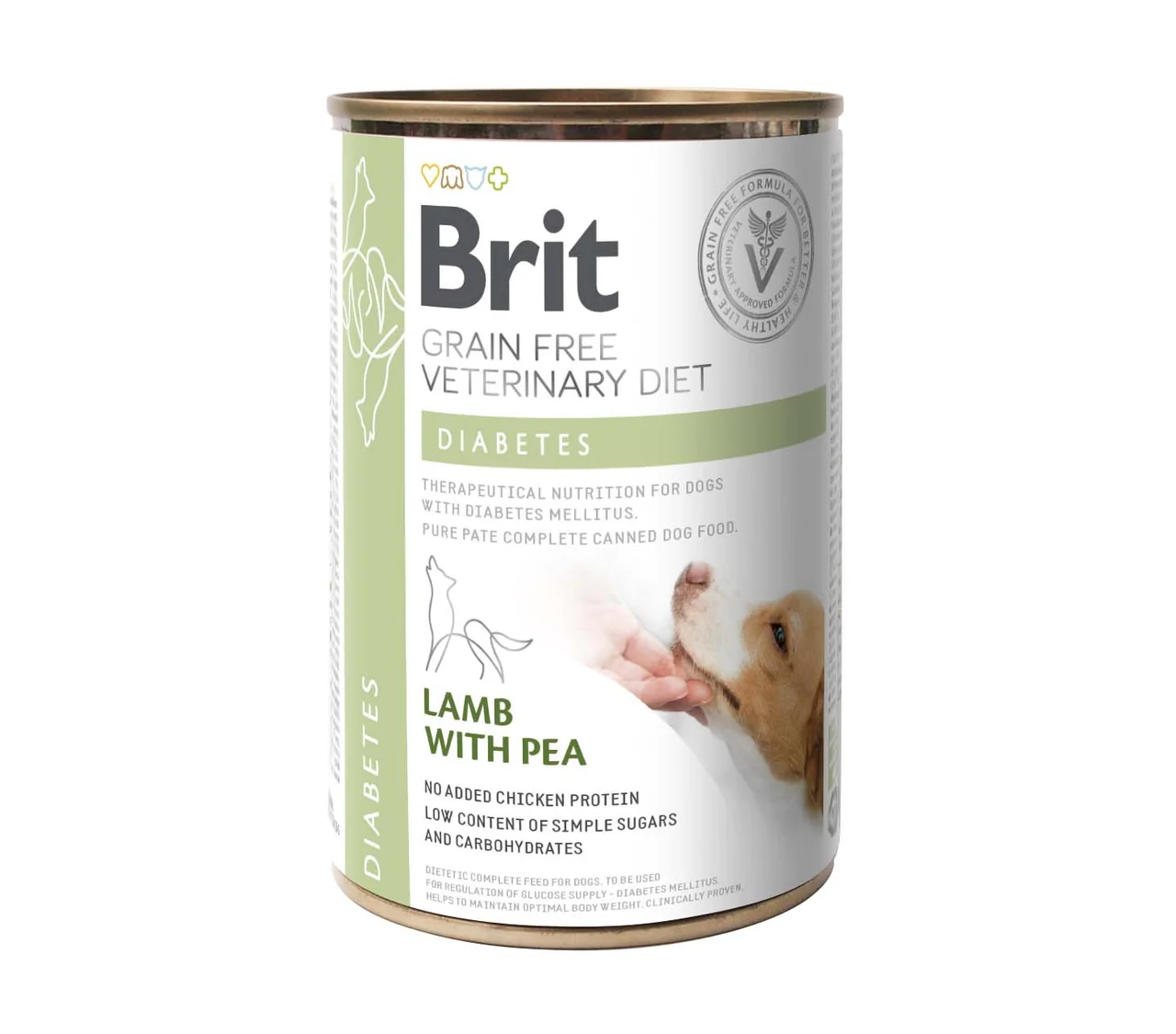 BRIT VD Dog Diabetes, regulacija snabdevanja glukozom, bez žitarica, 400g