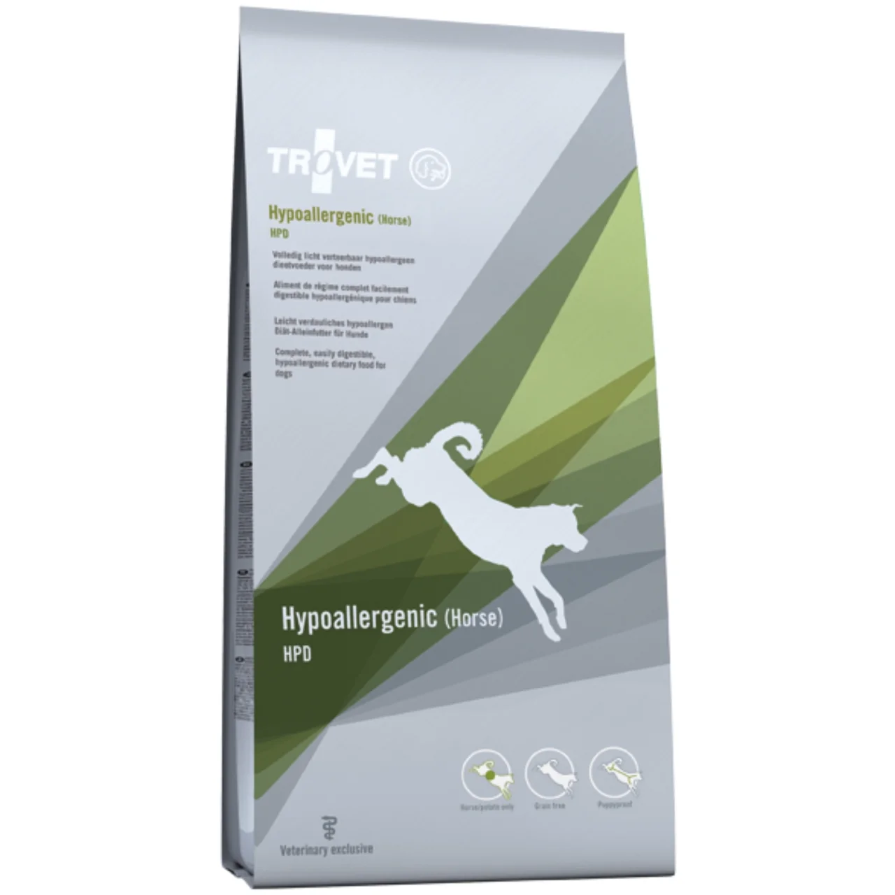 TROVET Dog Hypoallergenic, kod nepovoljnih reakcija na hranu, konjetina, 3kg