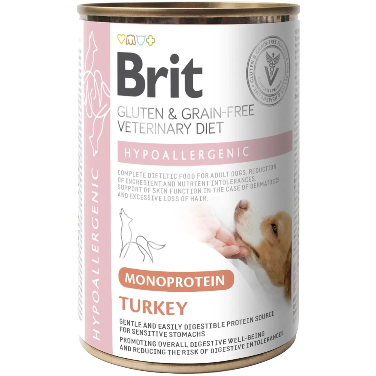BRIT VD Hypoallergenic, monoproteinska hrana s ćuretinom, bez žitarica, 400g