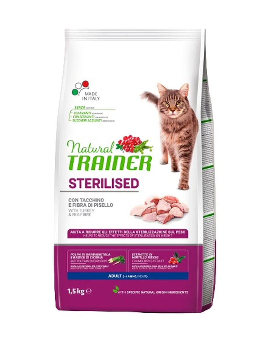 TRAINER Natural Briketi za mačke Sterilised Fresh Ćuretina
