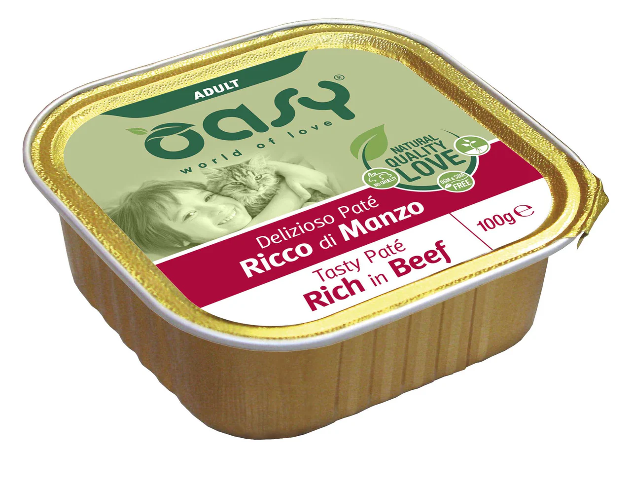OASY Tasty Pate Pašteta za mačke s govedinom, 100g
