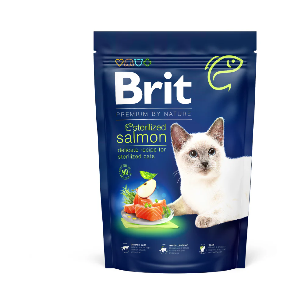 BRIT PREMIUM by Nature Sterilized s lososom