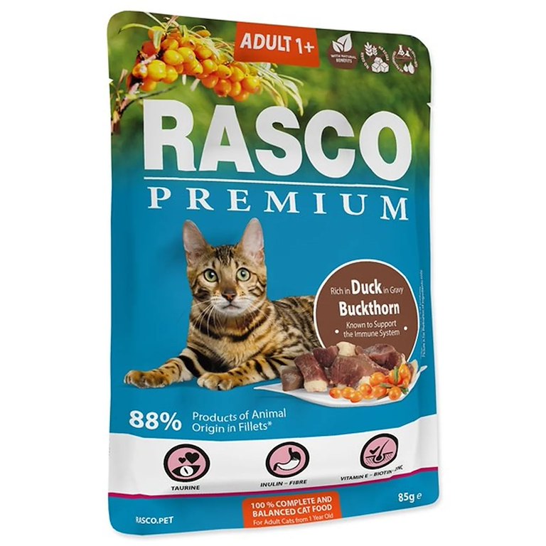 RASCO Premium Adult, fileti u sosu s pačetinom i pasjim trnom, 85g