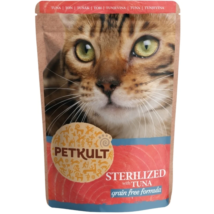 PETKULT kesica s mesnim komadićima, Sterilized tunjevina, bez žitarica, 100g