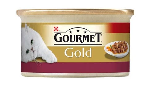 GOURMET Gold Konzerva za mačke Piletina i Džigerica komadići u sosu 85g