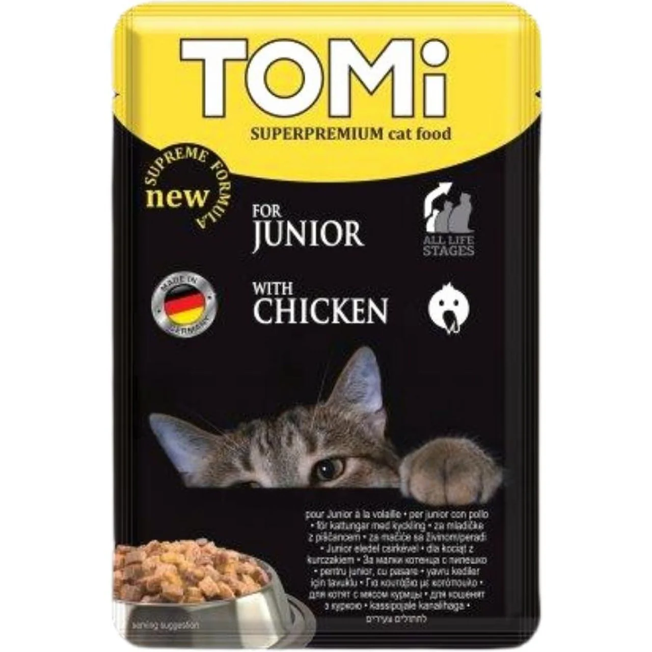 TOMI Kesica za mačiće JUNIOR Piletina u sosu 100g