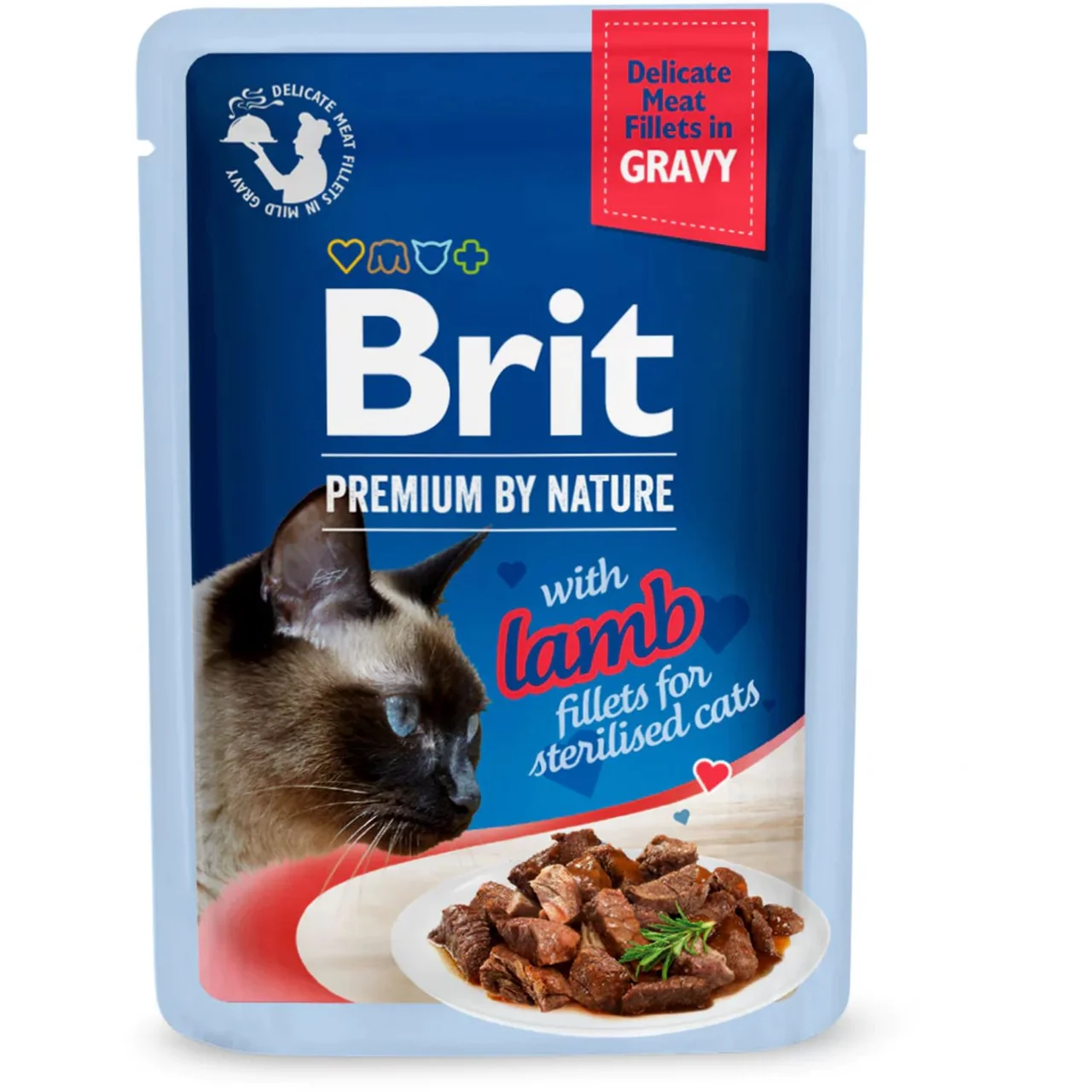 BRIT PREMIUM kesica, nežni fileti u sosu Sterilised, s lososom, 85g