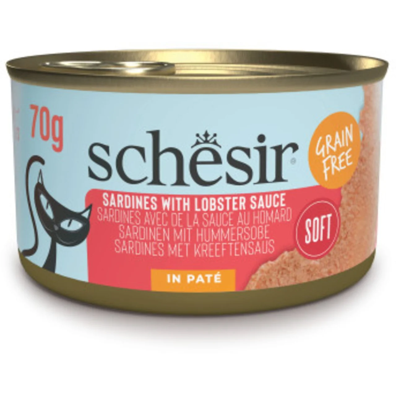 SCHESIR Grill Konzerva za mačke Pate, sa sardinom i jastogom, 70g
