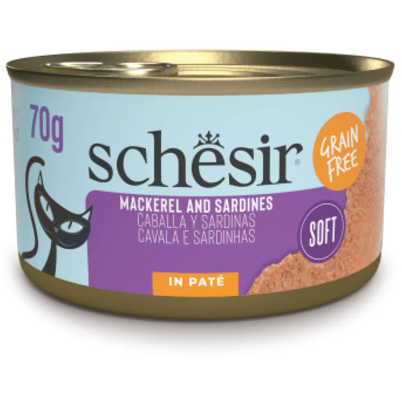 SCHESIR Grill Konzerva za mačke Pate, sa skušom i sardinom, 70g