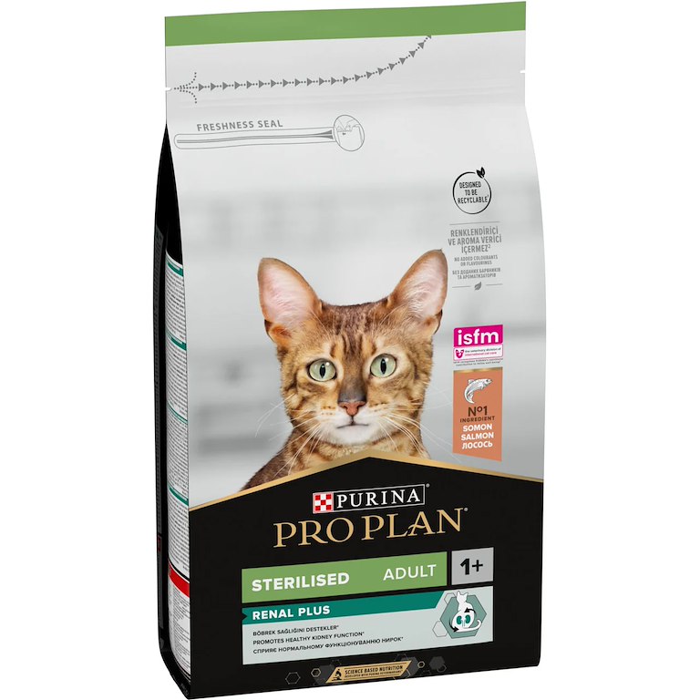 PRO PLAN OptiRenal Cat Sterilised Adult (1+) s lososom