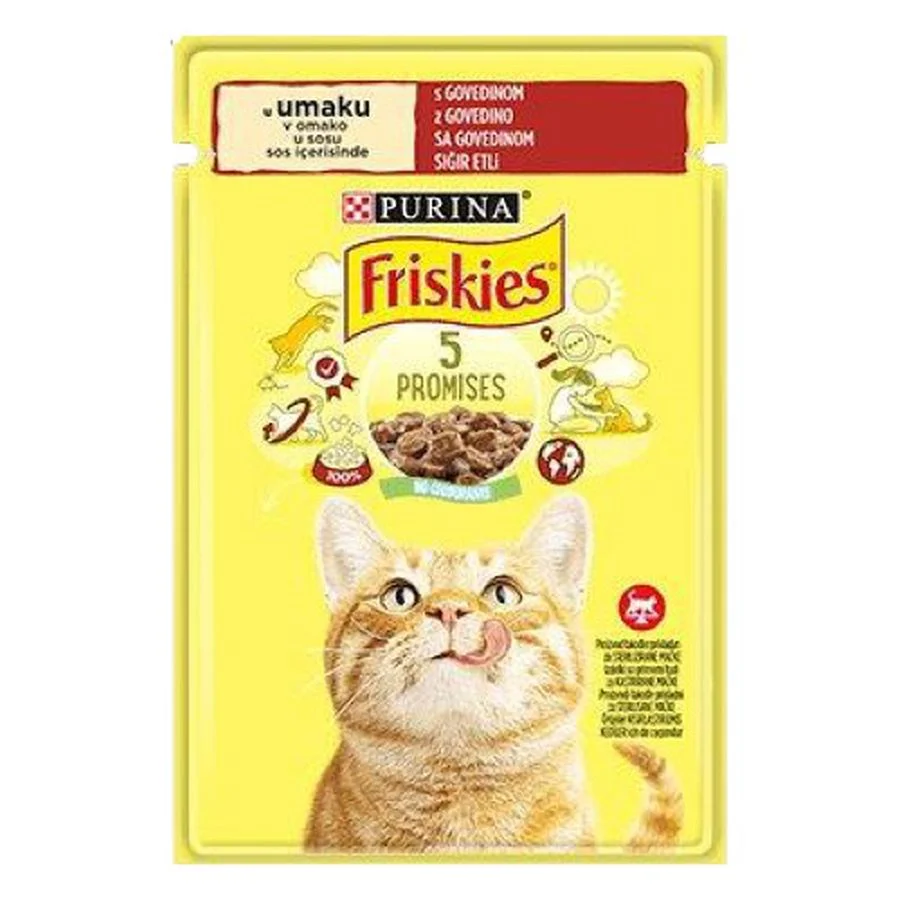 FRISKIES Kesica za mačke Adult Govedina u sosu 85g