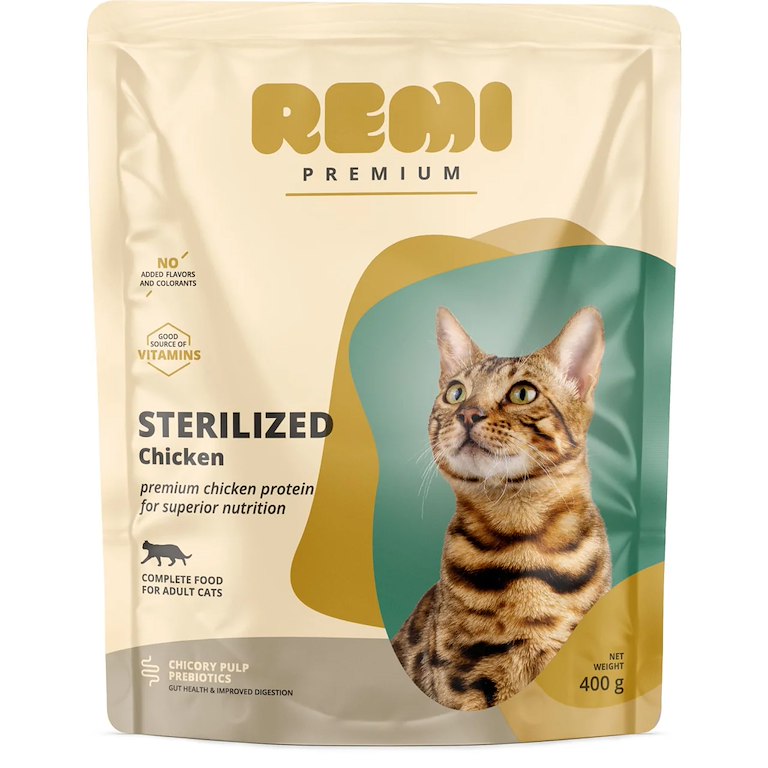 REMI Premium Sterilised, potpuna hrana za sterilisane mačke s piletinom