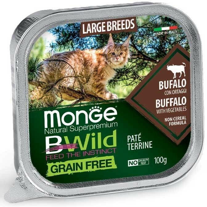BWILD Pašteta za odrasle mačke, bivo i povrće, 100g