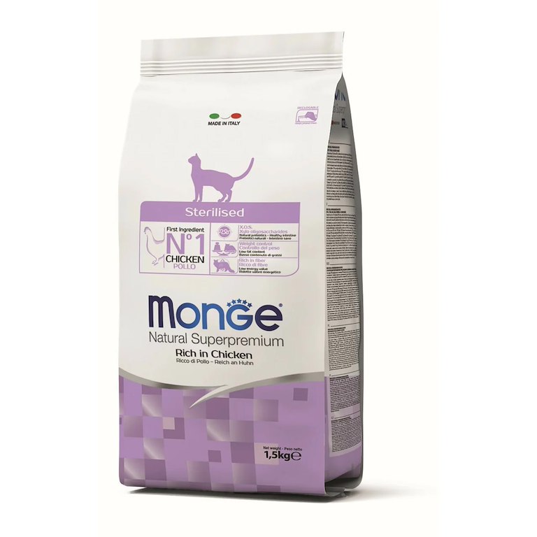 MONGE Hrana za sterilisane mačke, 1,5kg