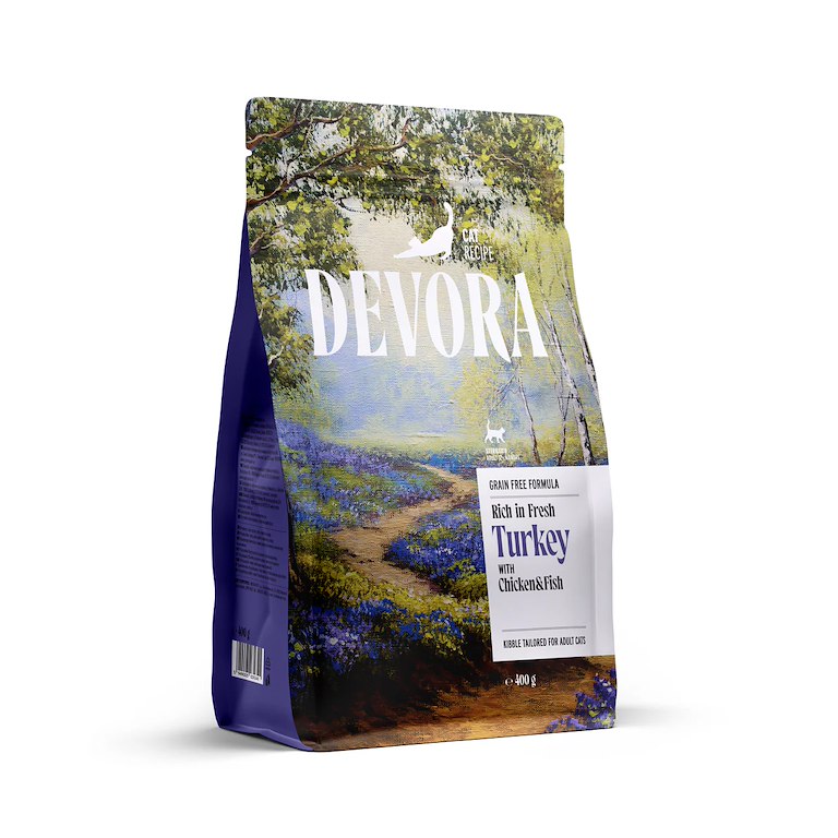 DEVORA Cat Sterilized Grain Free, belo meso sa slatkim krompirom
